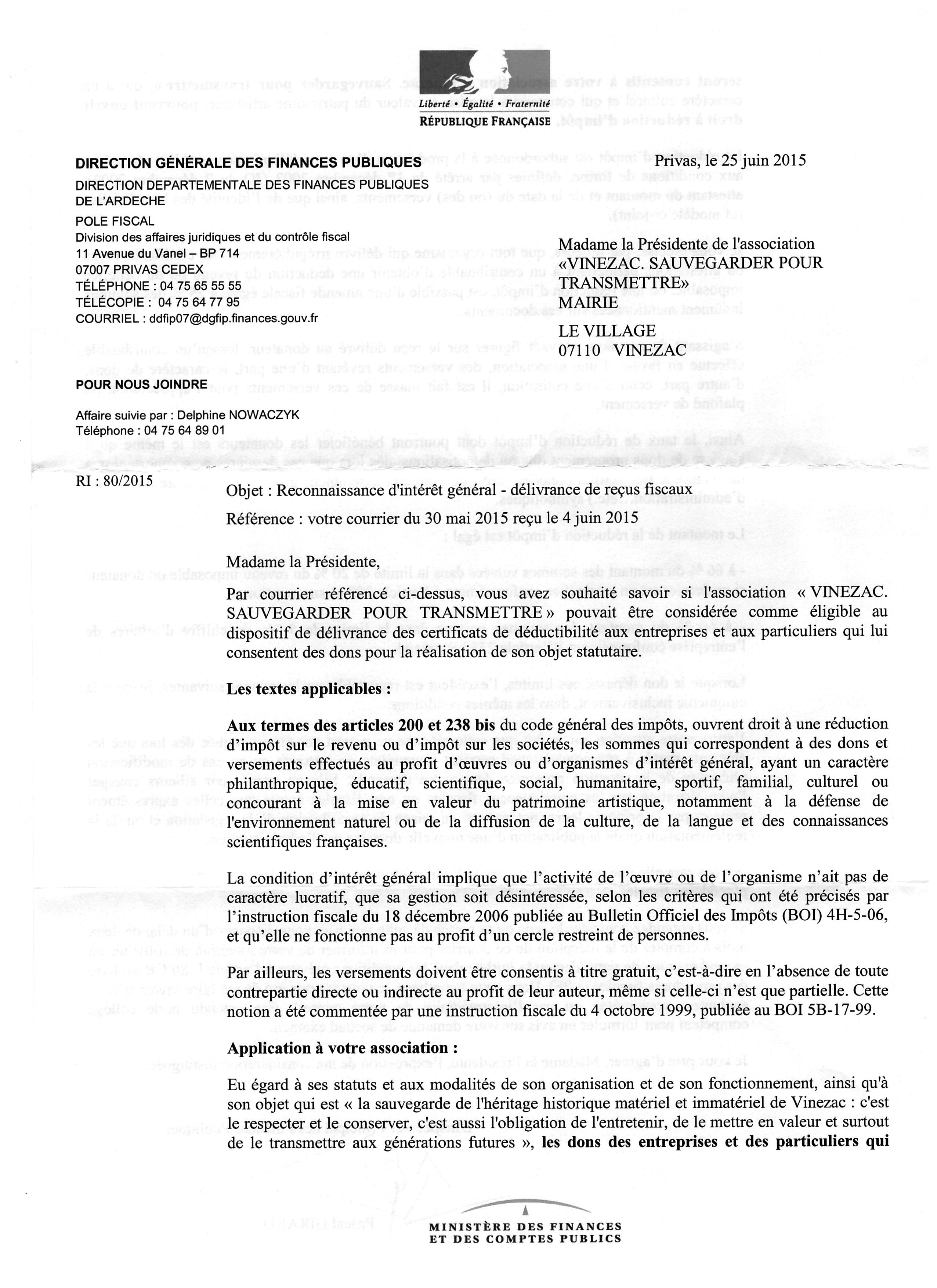 Consulter notre Reconnaissance d'intérêt général