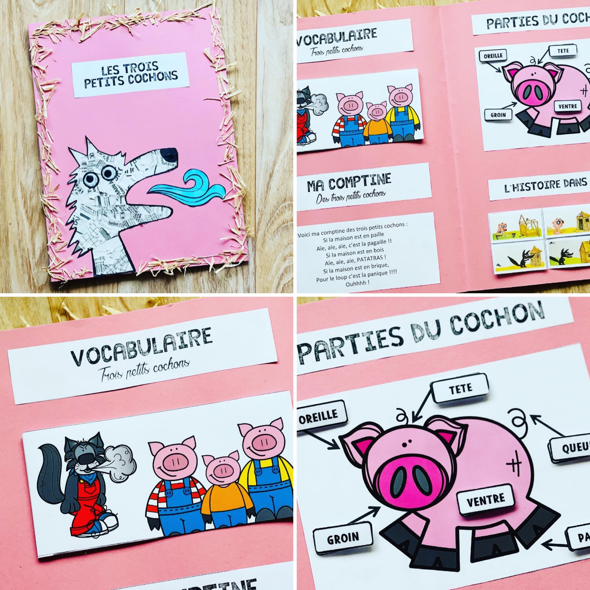 Crayons, Cahiers & Sourires - 3 PETITS COCHONS