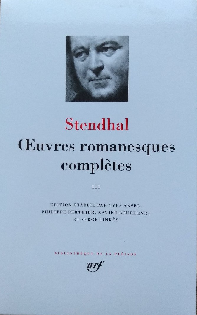 Stendhal dans la collection de la bibliothèque de la Pléiade