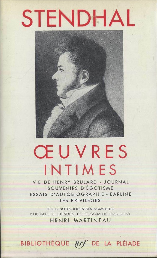 Stendhal dans la collection de la bibliothèque de la Pléiade