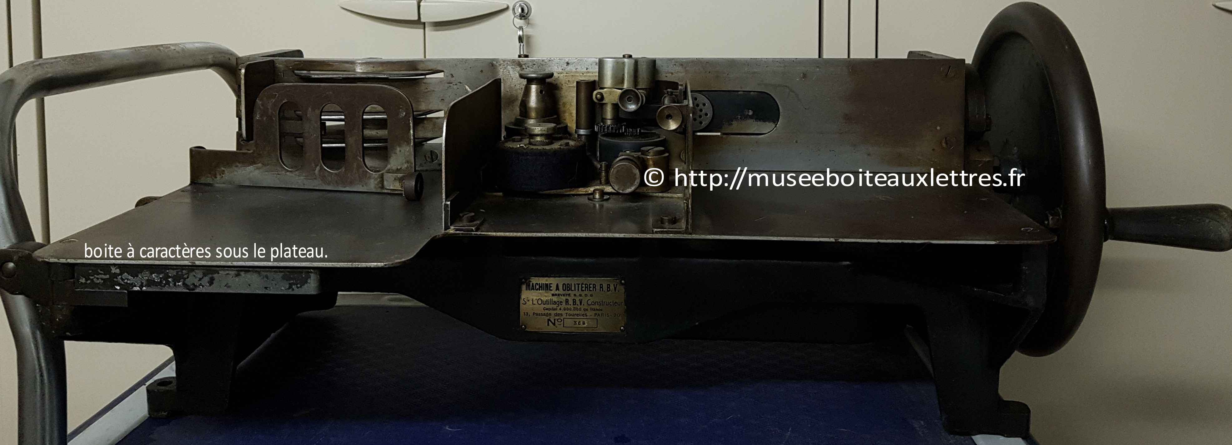 Machine à oblitérer le courrier daguin secap krag RBV flier mégras.